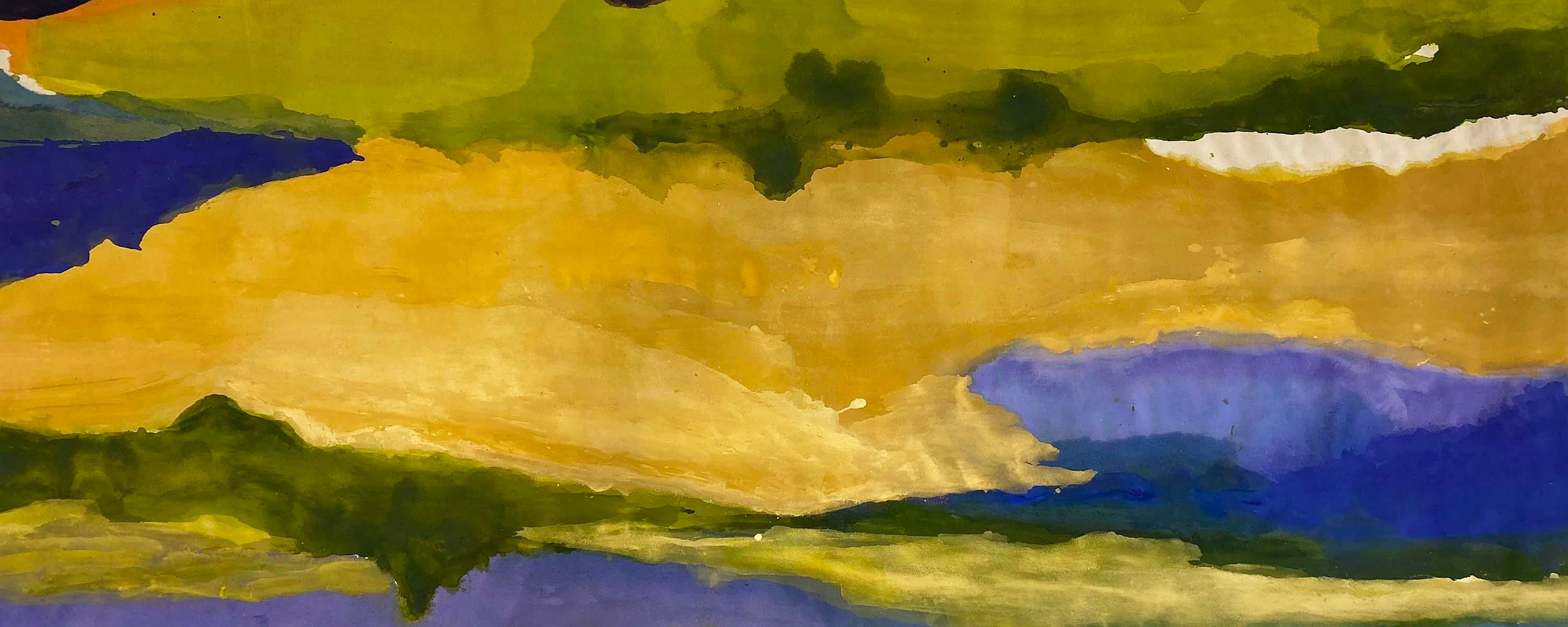 "Untitled 6" Contemporary Abstract Expressionist Color Field Acrylic ...