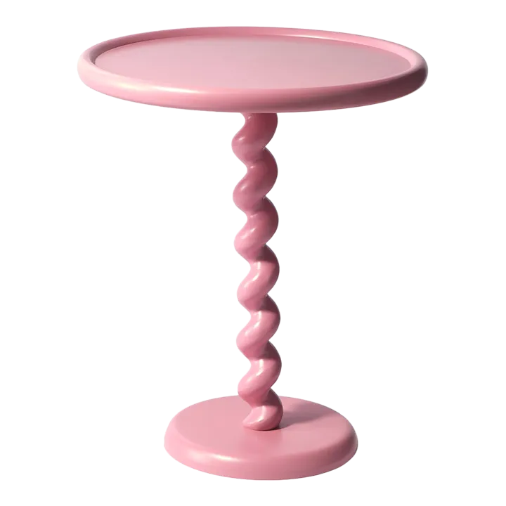 PolsPotten Twister Side Table, Pink | Chairish
