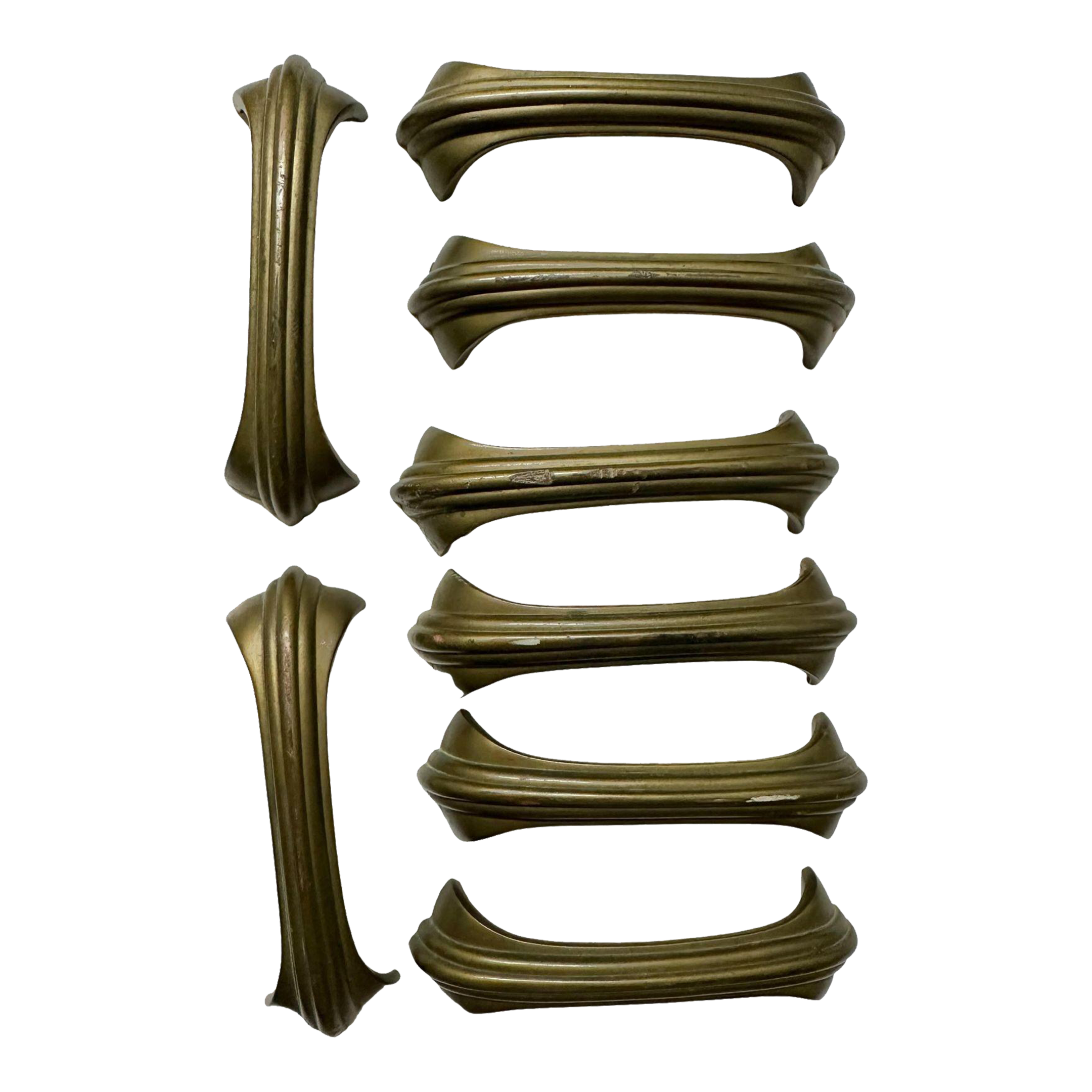 Art Deco Resin Waterfall Dresser/Vanity Drawer Pull, Set of 8 | Chairish