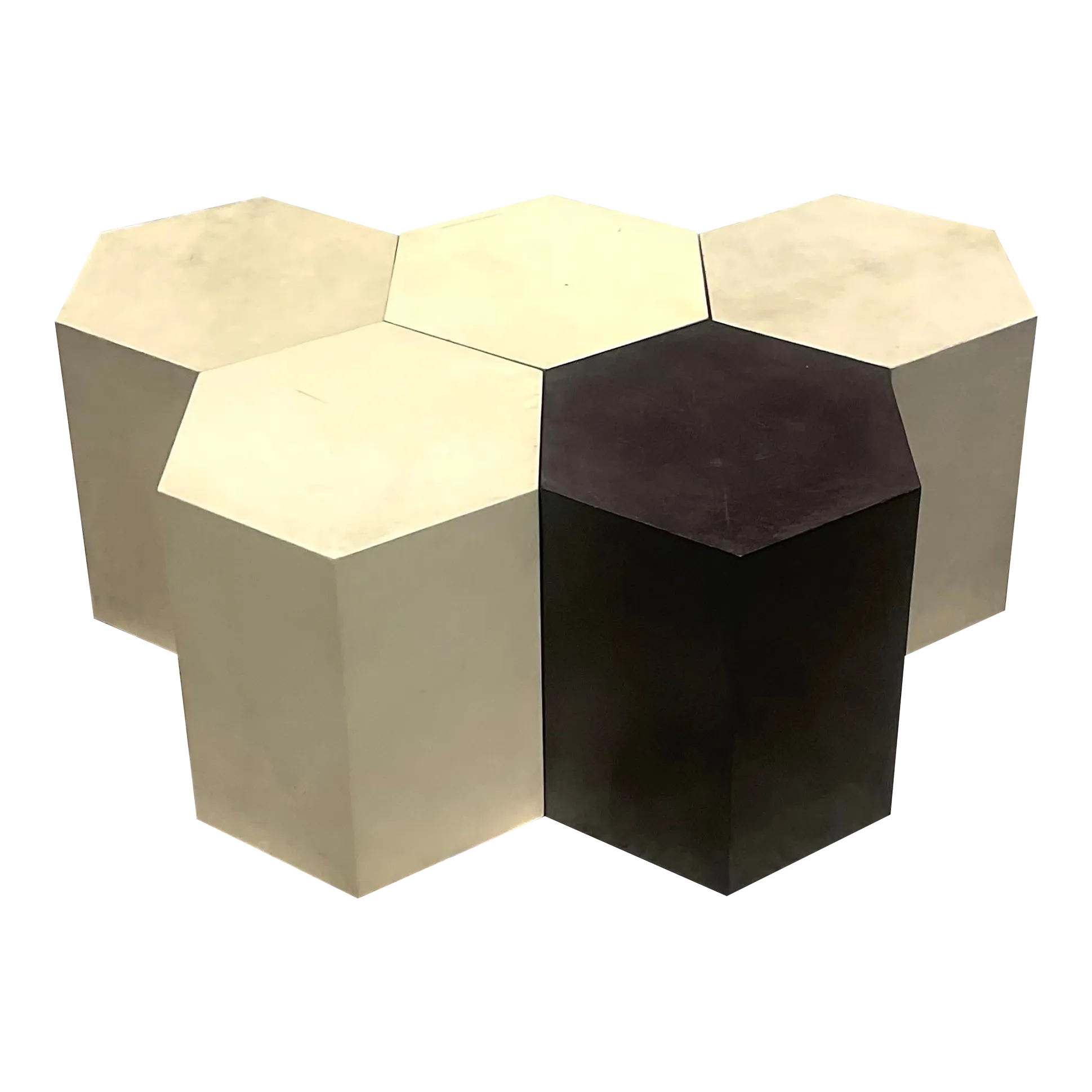 Late 20th Century Vintage Boho Honey Comb Coffee Tables- Set of 5 ...