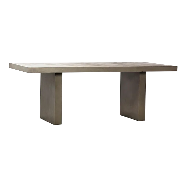 Modern Outdoor Concrete Dining Table | Chairish