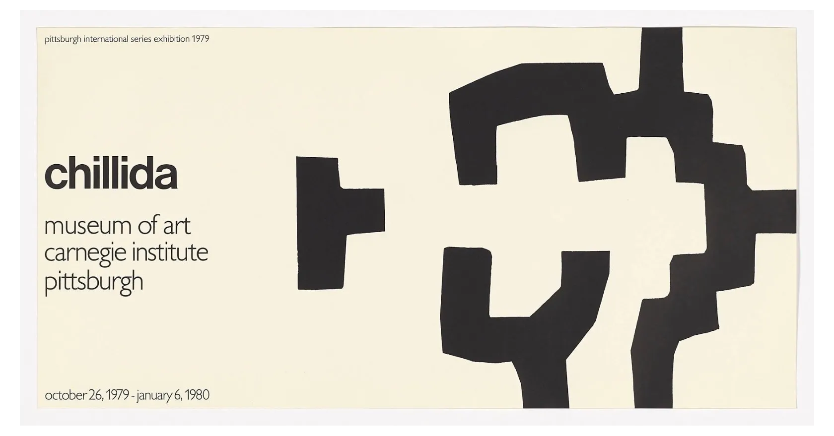 Eduardo Chillida, Pittsburgh Museum Poster, Original Lithograph, 1979 ...