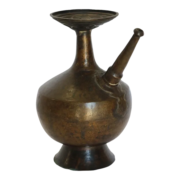 Antique Brass Oil Container | Chairish