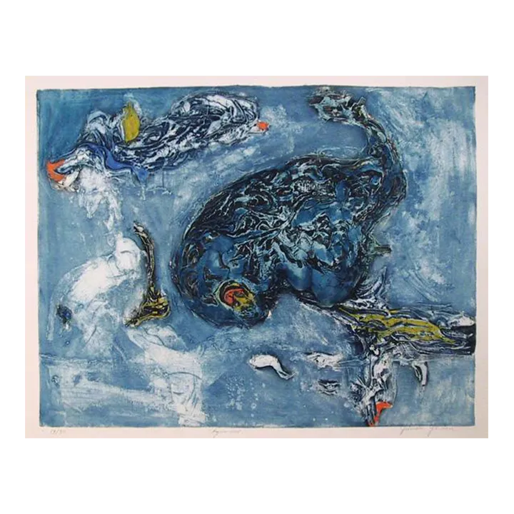 Aquarium, Yehuda Jordan (aka Yordan) Print | Chairish