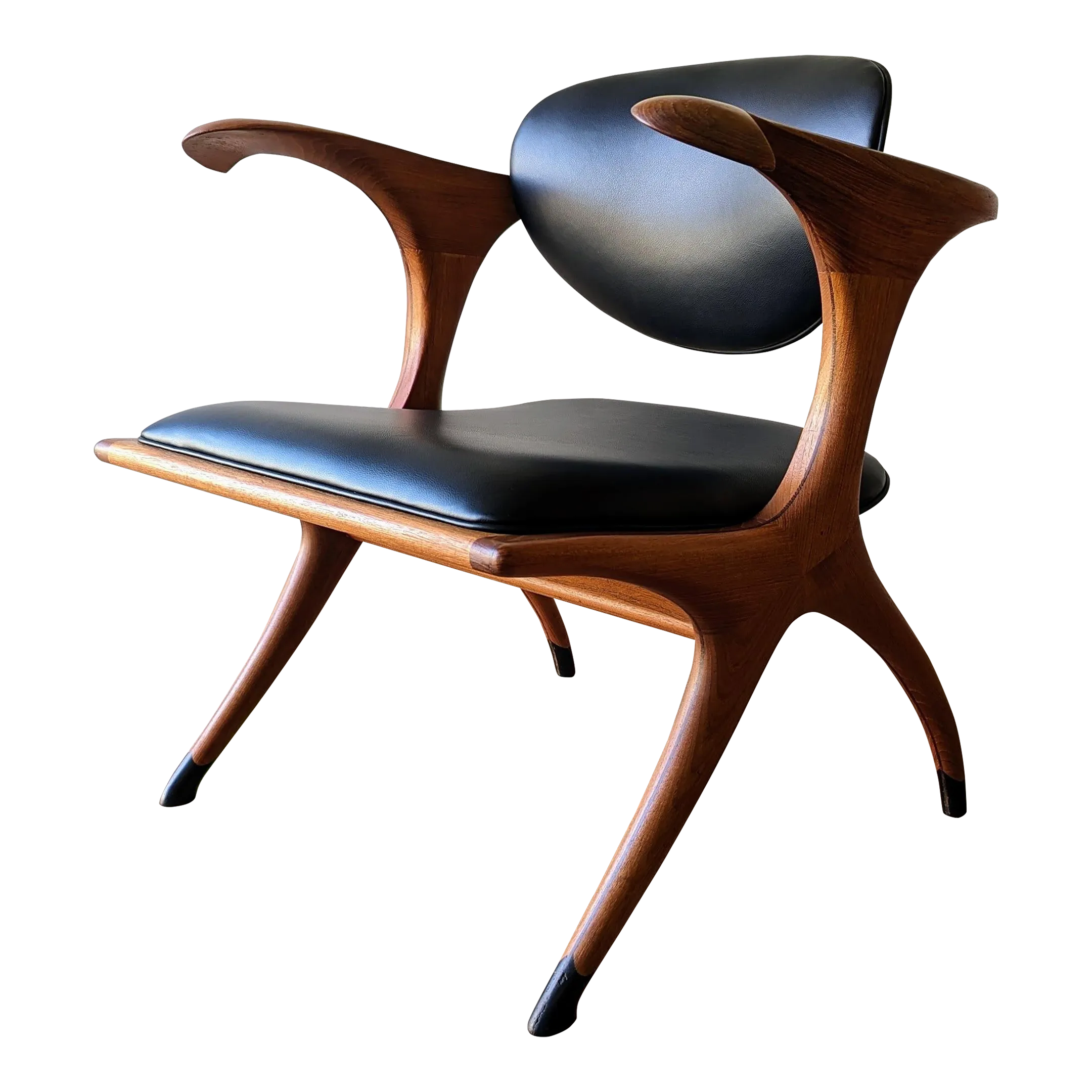 1950s Newly Upholstered Evert Södergren Sculptured Chair | Chairish