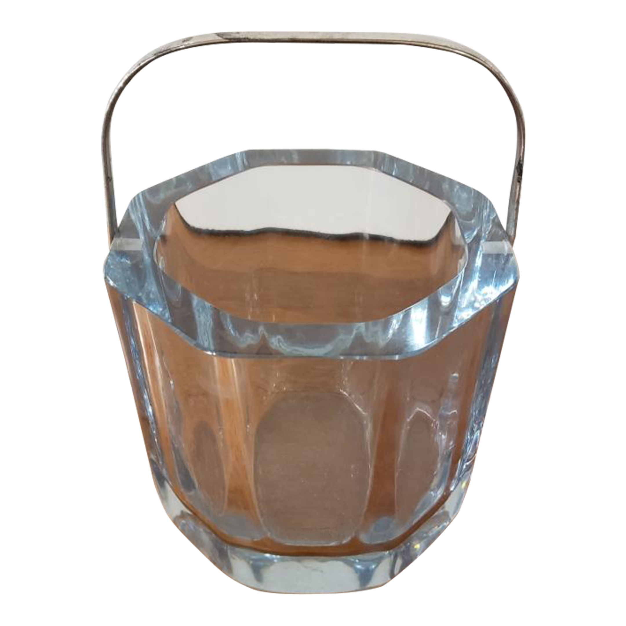 1960's Cartier Crystal Octagonal Ice Bucket, Made in France | Chairish