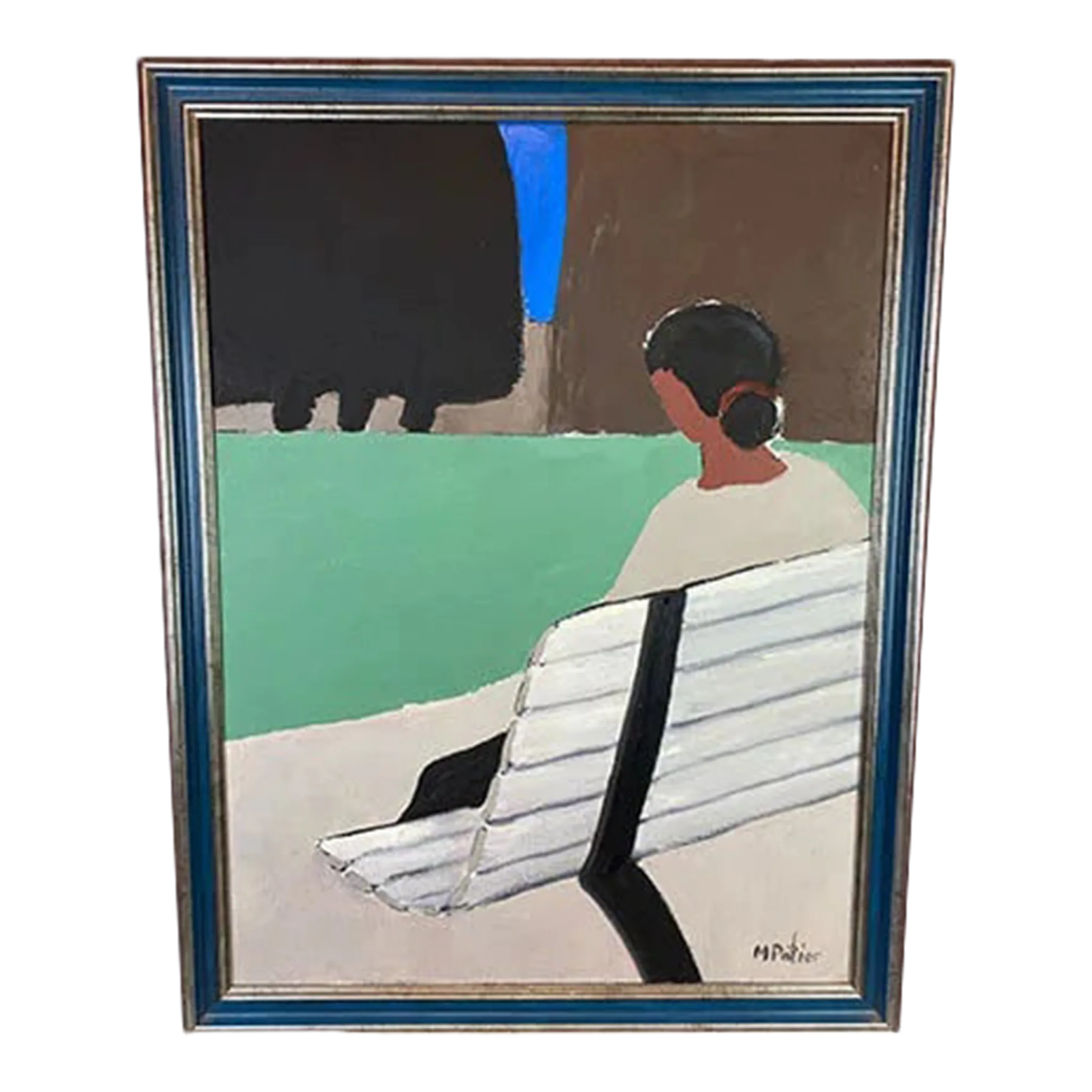 1990s Maurice Potier Neo-Expressionist Figurative Oil Painting on ...