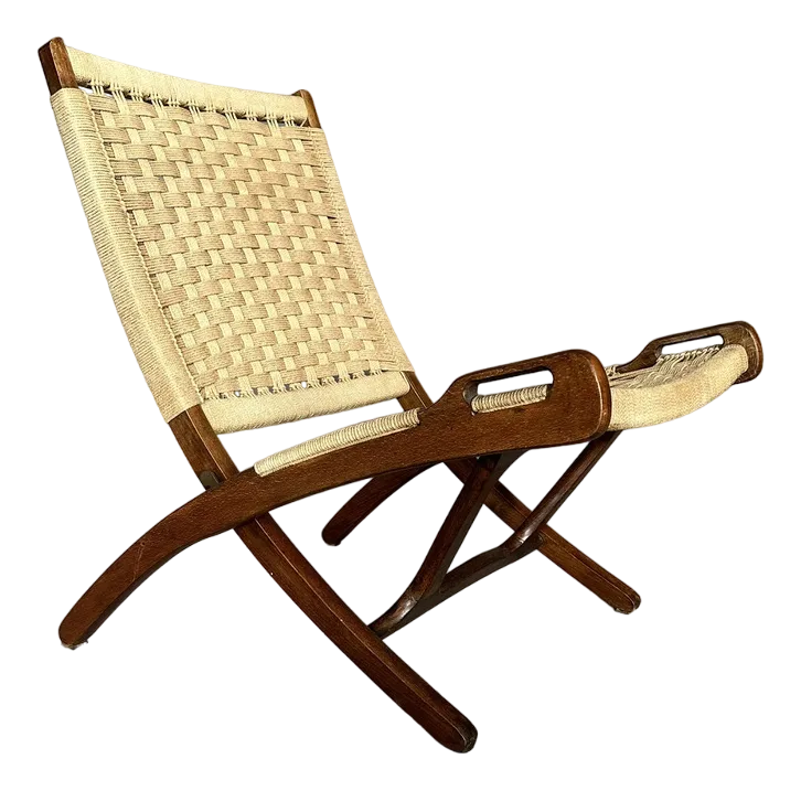 Lounge Chair with Rope Seats and Backrest, 1960s | Chairish