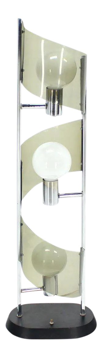 Mid-Century Modern Large Chrome Table or Floor Lamp | Chairish