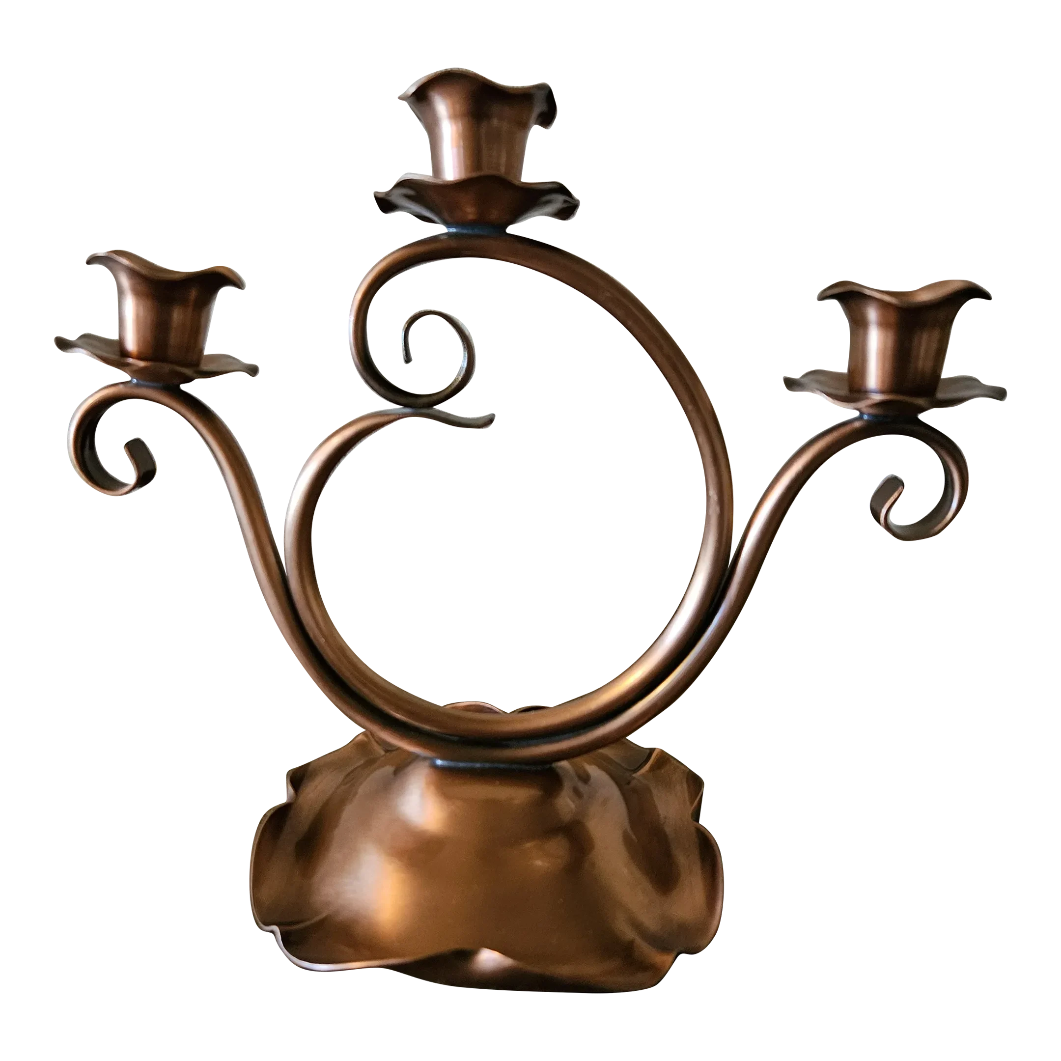 Mid-Century Gregorian Copper Candelabra #406 | Chairish