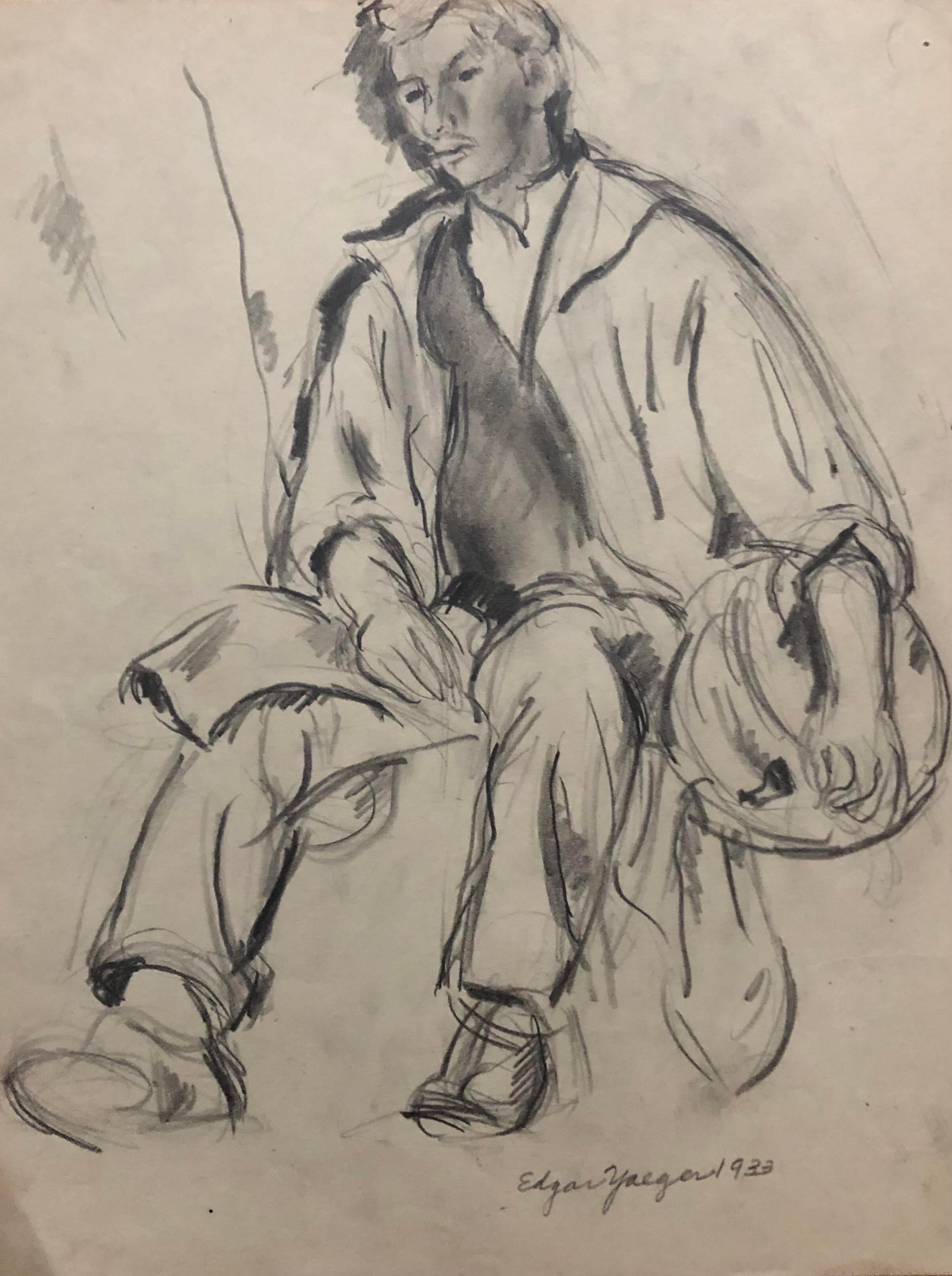 1930s Edgar Yaeger Portrait of Man | Chairish