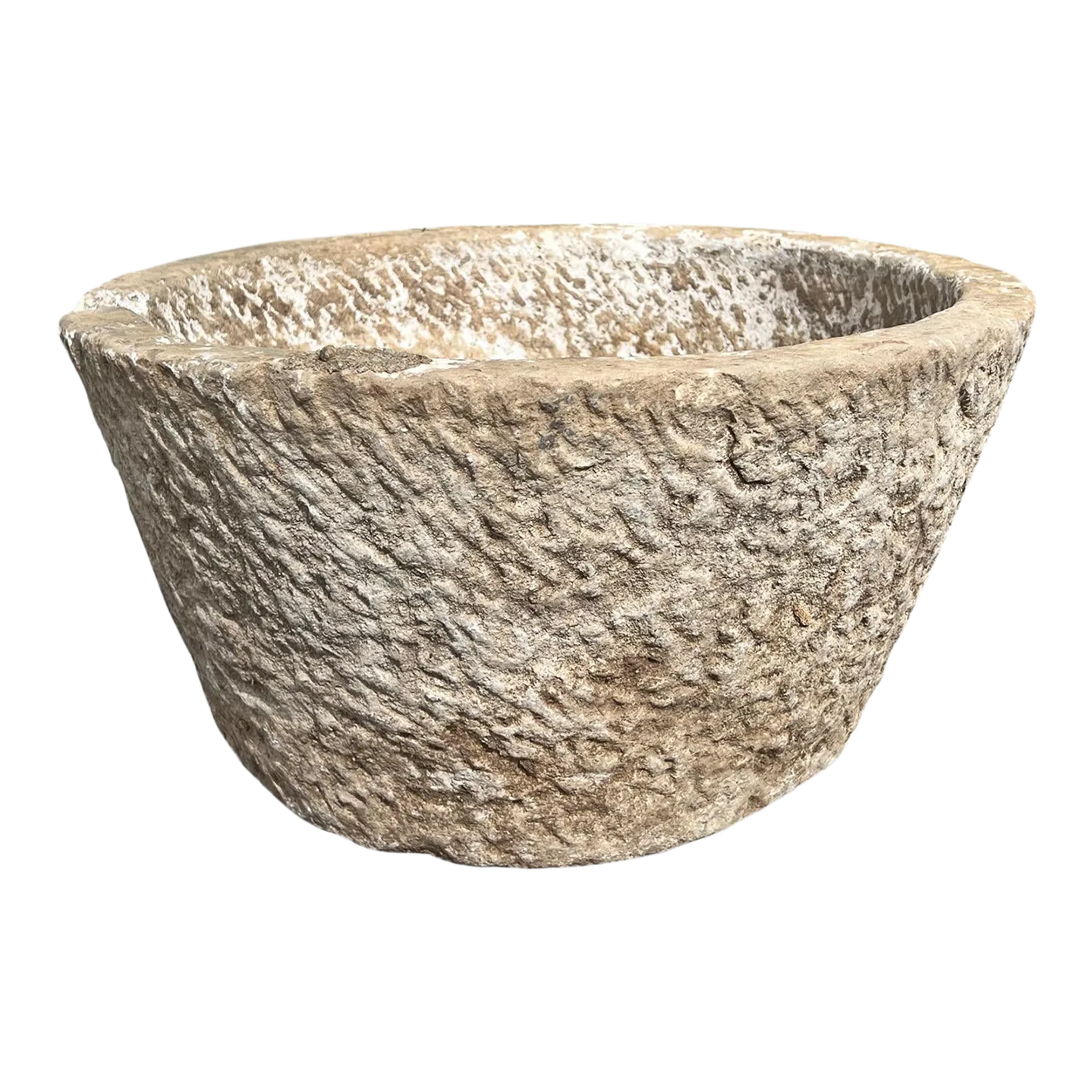 Vintage Rustic Old Stone Planter Bowl | Chairish