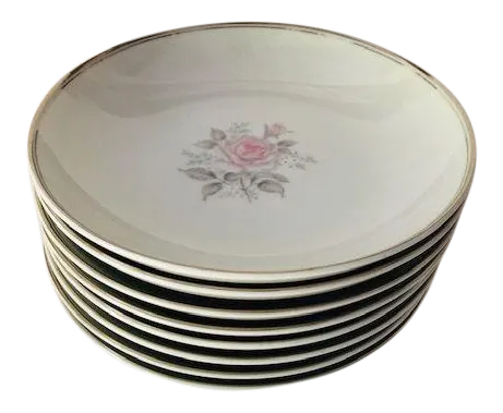 Vintage Empress China Japan "Rosetta" Pattern Set of 8 Soup / Dinner ...