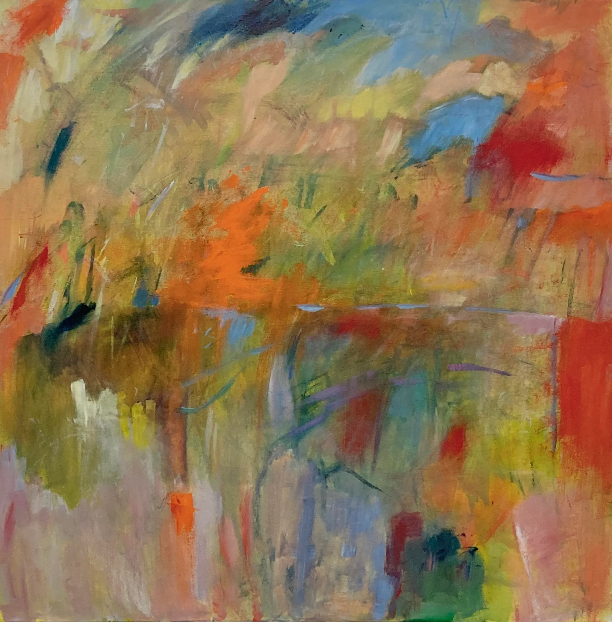 "On the Move" Contemporary Original Abstract Expressionist Acrylic ...