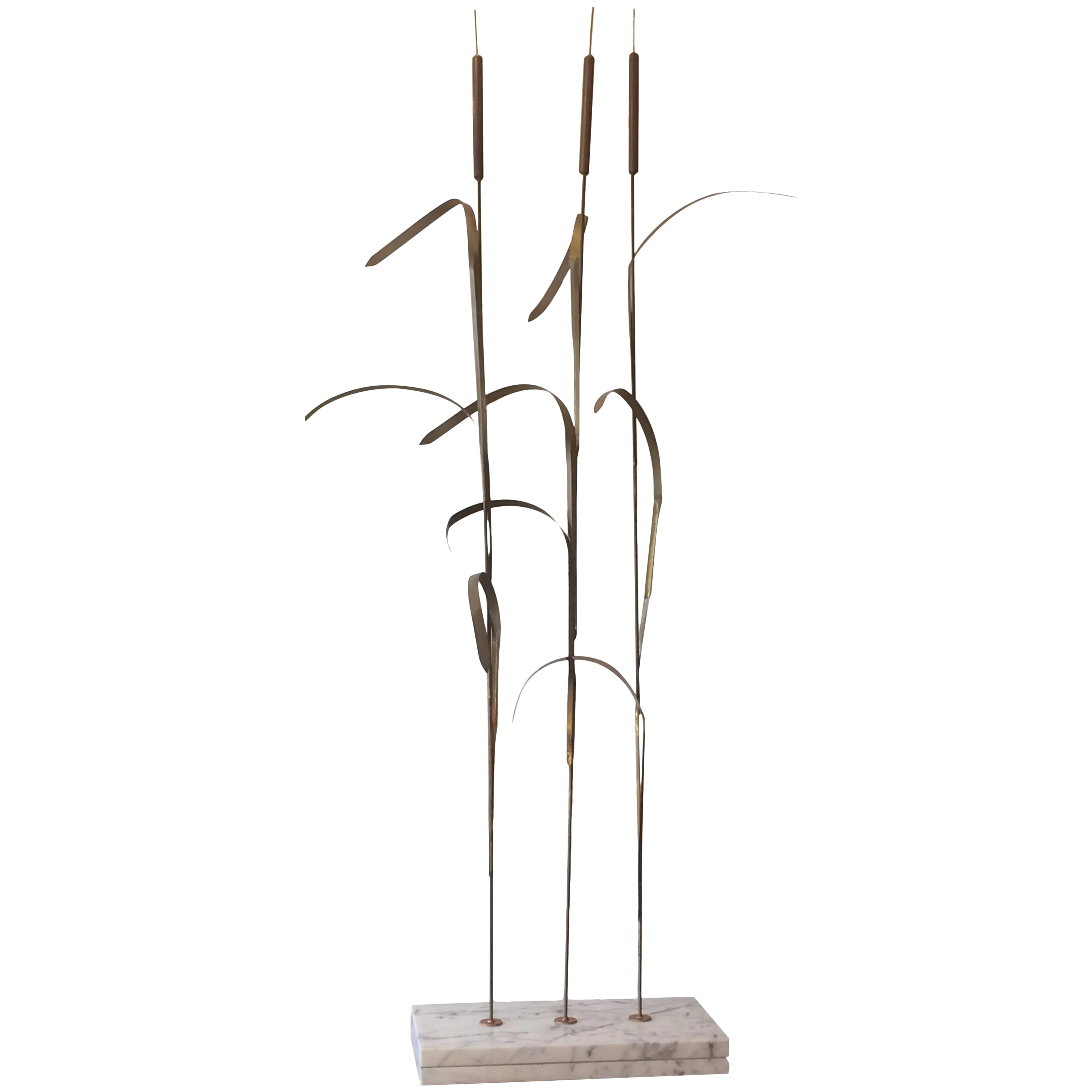 Superlative Very Tall Metal Wheat Motif Sculpture | Chairish