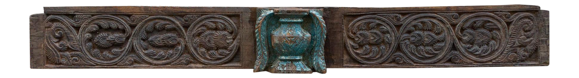 Blue Kalash Lintel Carved Panel | Chairish