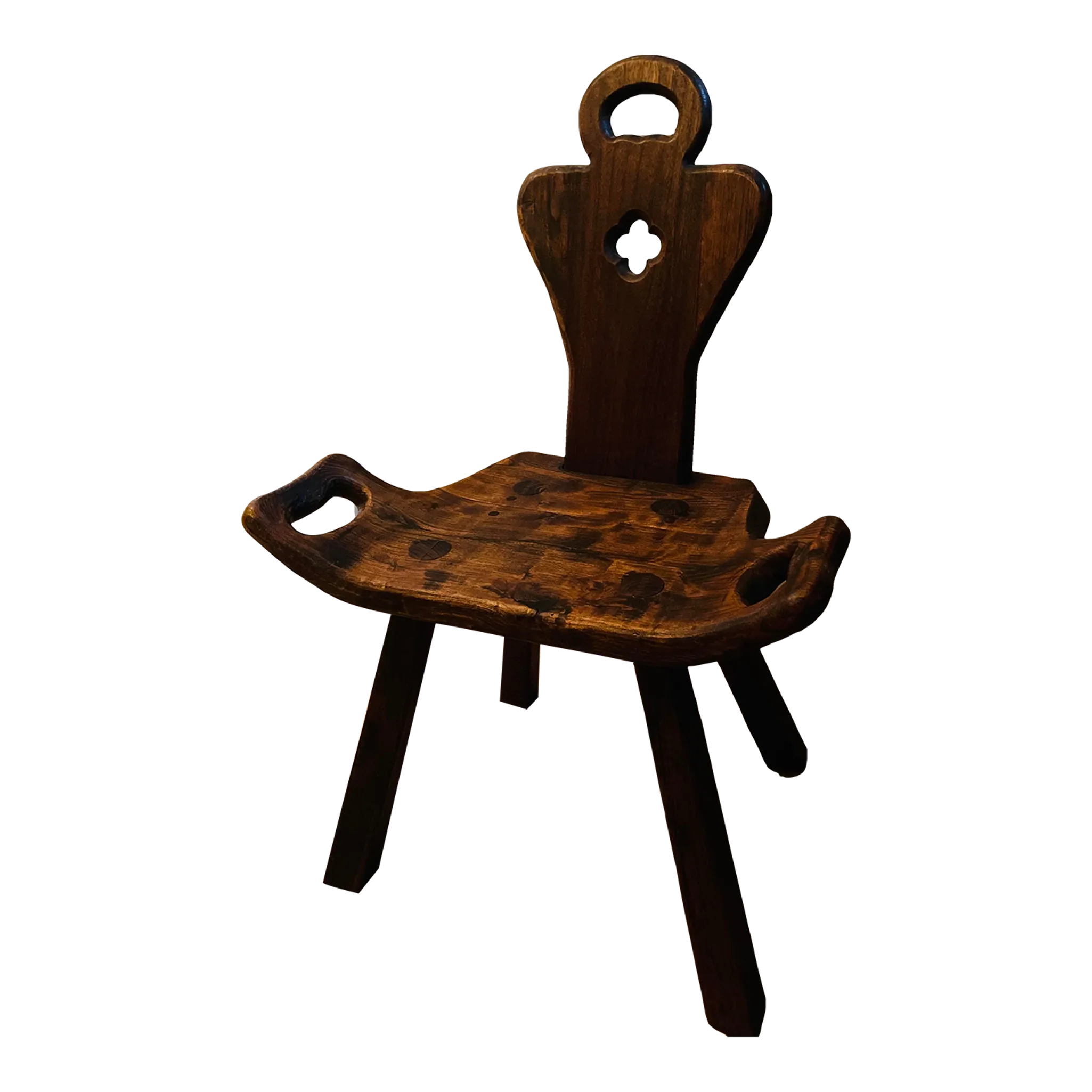 Mid-Century Arts and Crafts-Inspired Four-Legged German Birthing Chair ...