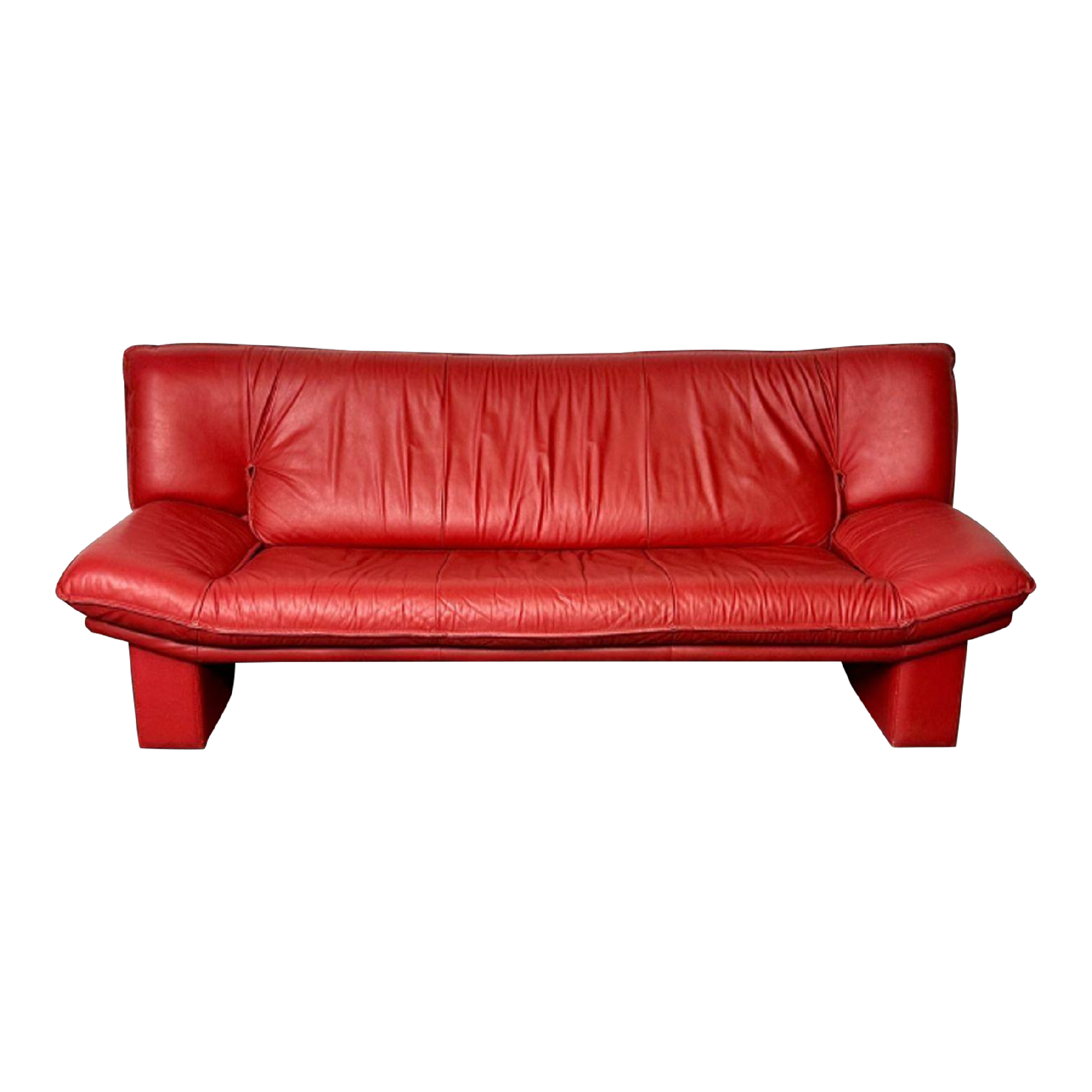 Red Italian Leather Sofa Set | Cabinets Matttroy