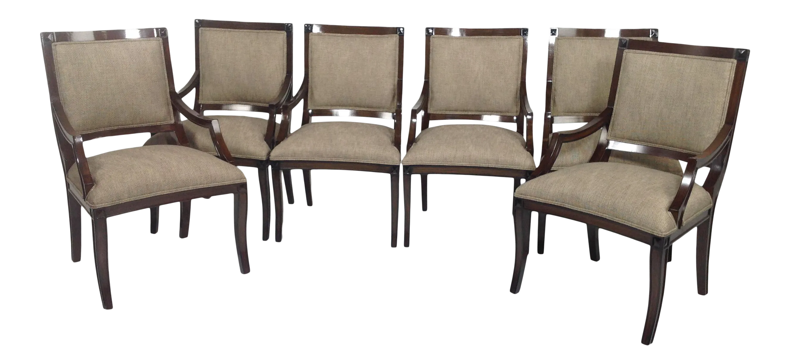 Modern Mid Century Style Dining Chairs- Set of 6 | Chairish