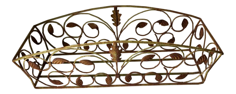 Vintage Rustic French Wrought Iron Window Box | Chairish