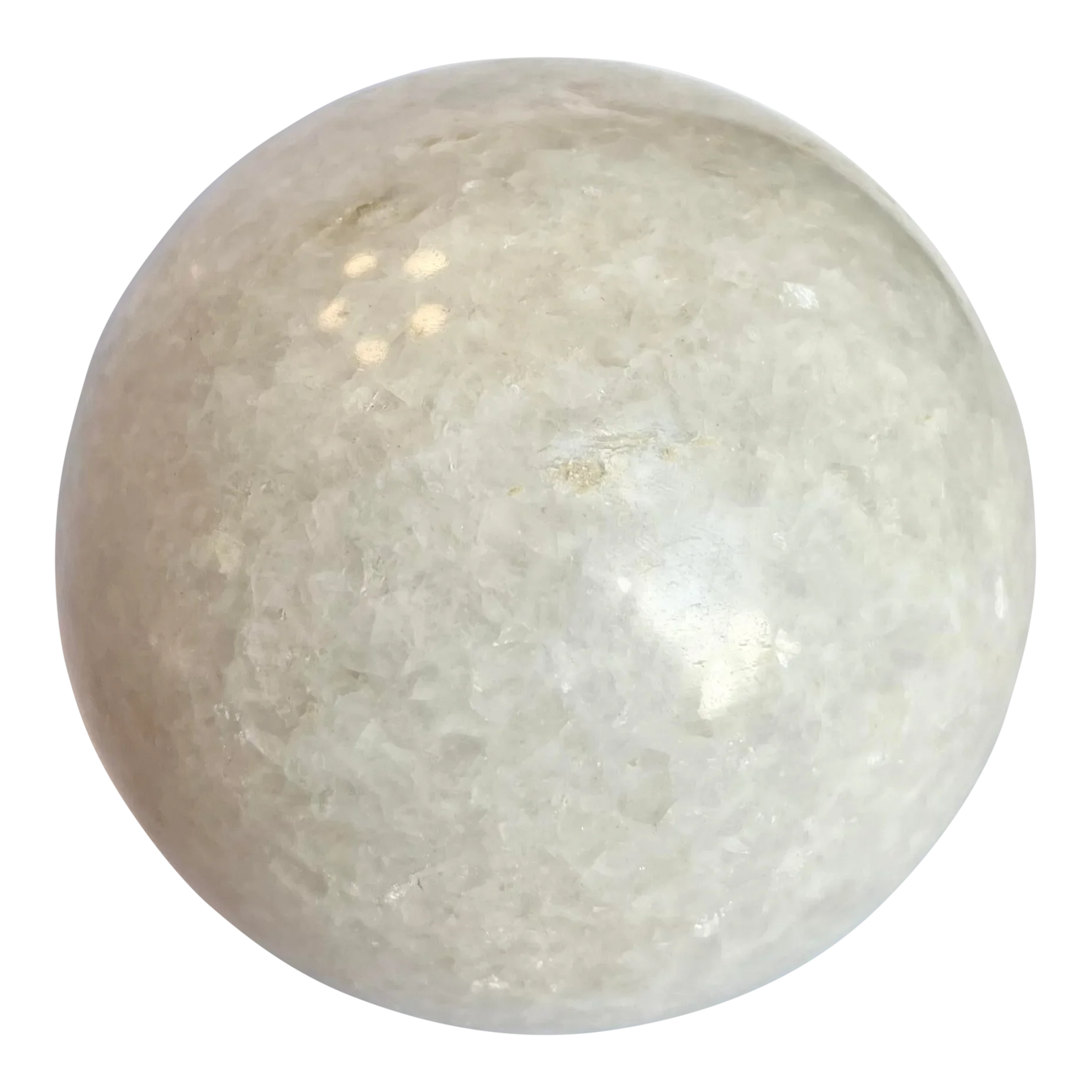 Vintage Late 20th Century White Stone Sphere | Chairish