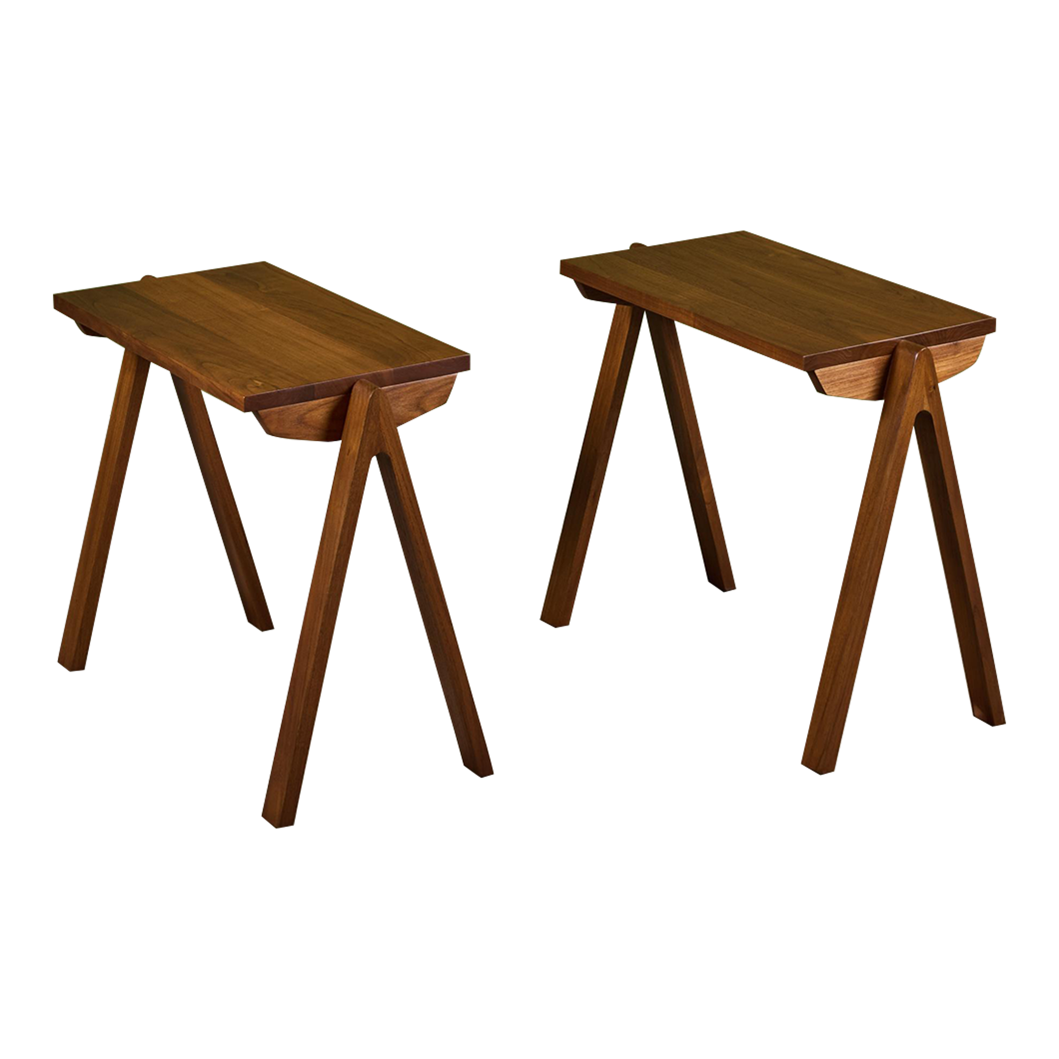 Pair of Teak Stacking Side Tables | Chairish