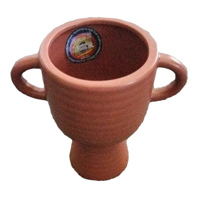 1970s Ceramicas Anoru Amphora Ribbed Planter Vase, Made in Spain | Chairish