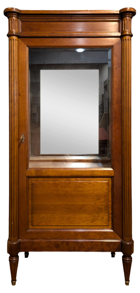 Louis XVI Style Display Case in Cherry Wood | Chairish