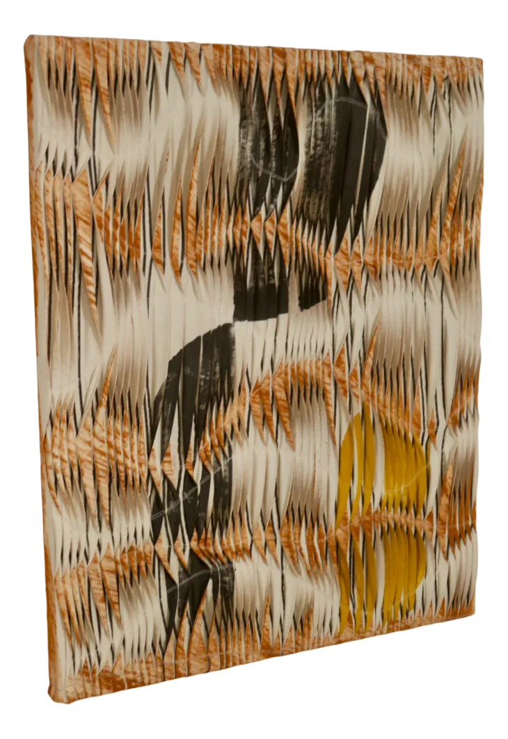 Textile Sculpture Painting with Wave and Relief Effect Using Blue ...