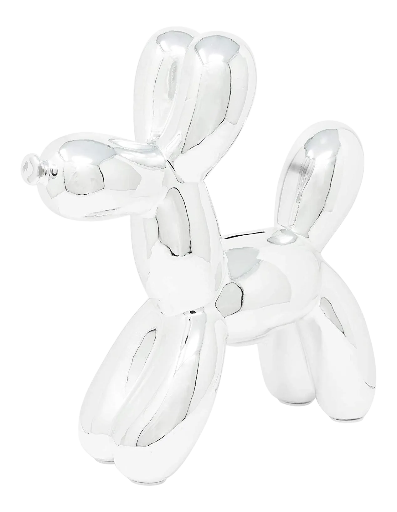 Interior Illusions Plus Chrome Balloon Dog Bank - 12" Tall | Chairish