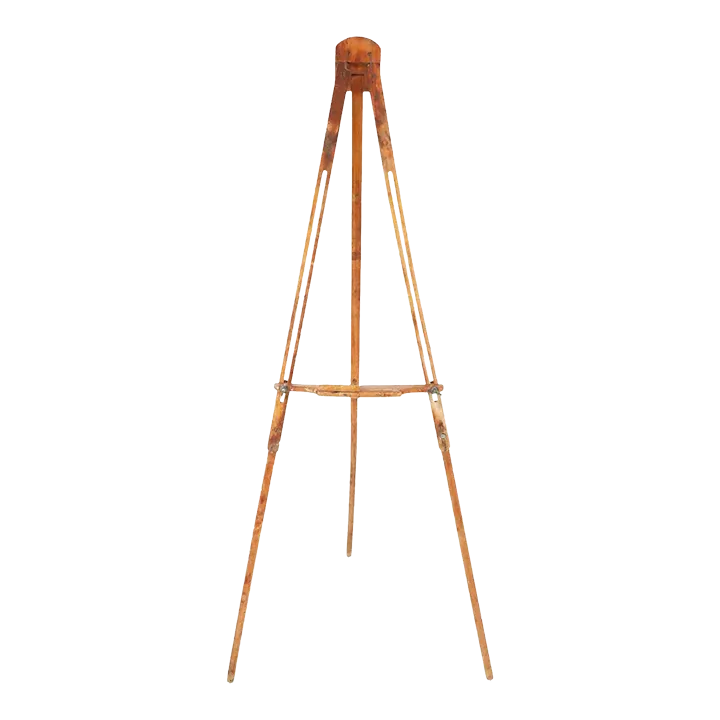 Vintage Handcrafted Floor Easel / Artist Painting Display Stand, circa ...