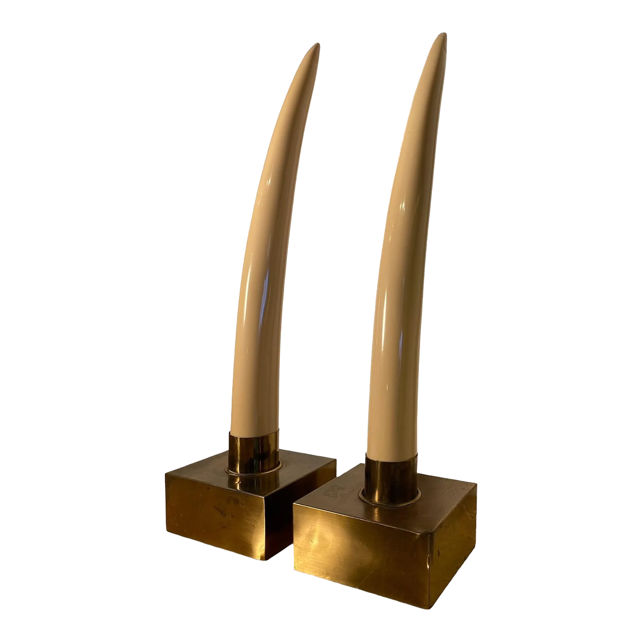 Vintage French 1970's Faux Tusks- a Pair | Chairish