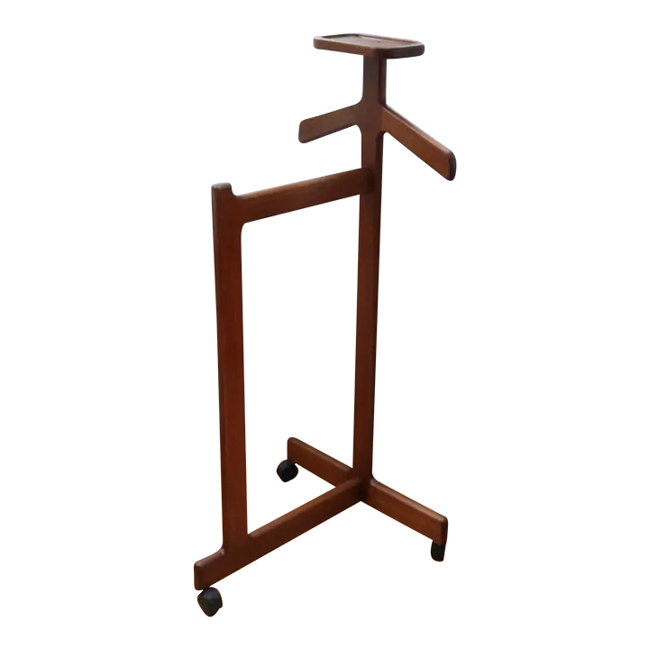 Vintage Mid-Century Modern Danish Modern Teak Men's Rolling Valet ...