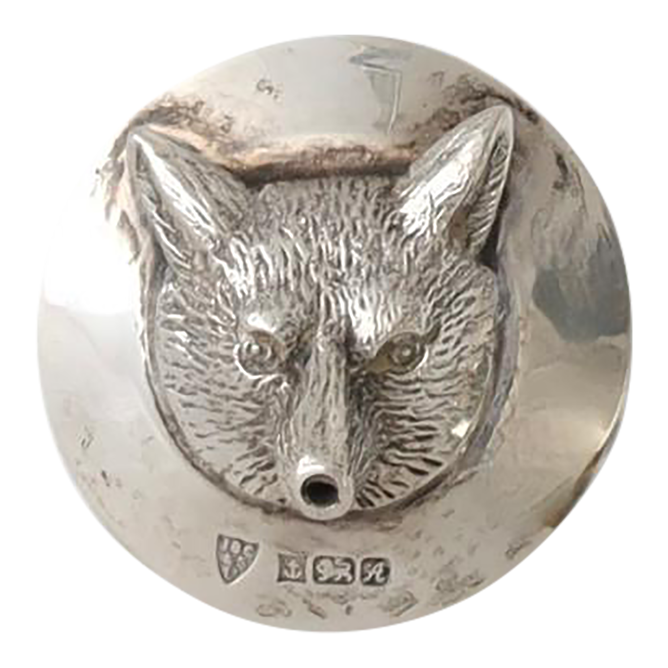 1970s Sterling Silver Fox Liquor Pouring Stopper | Chairish