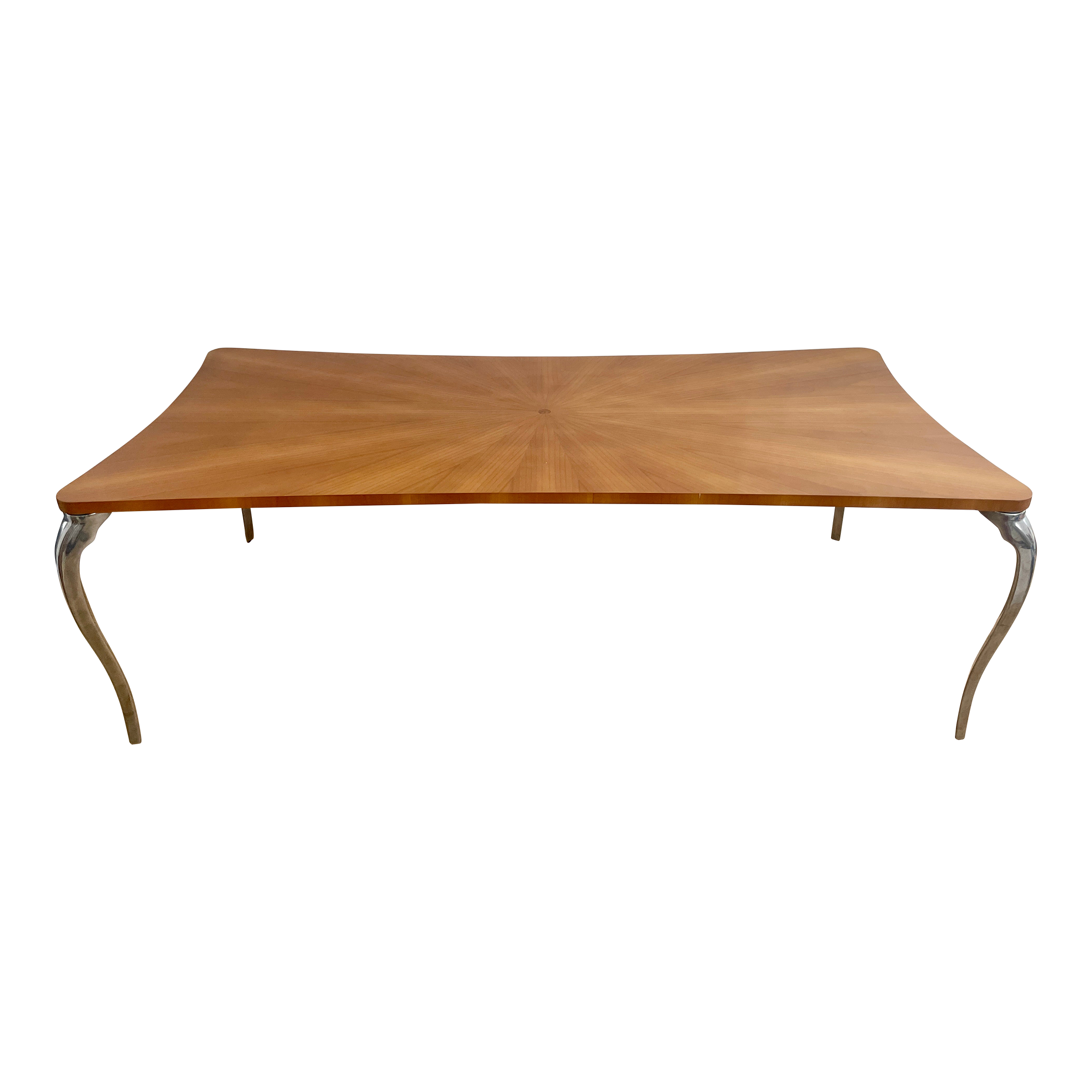 Italian Large 1990's Sunburst Design Cherry Table | Chairish