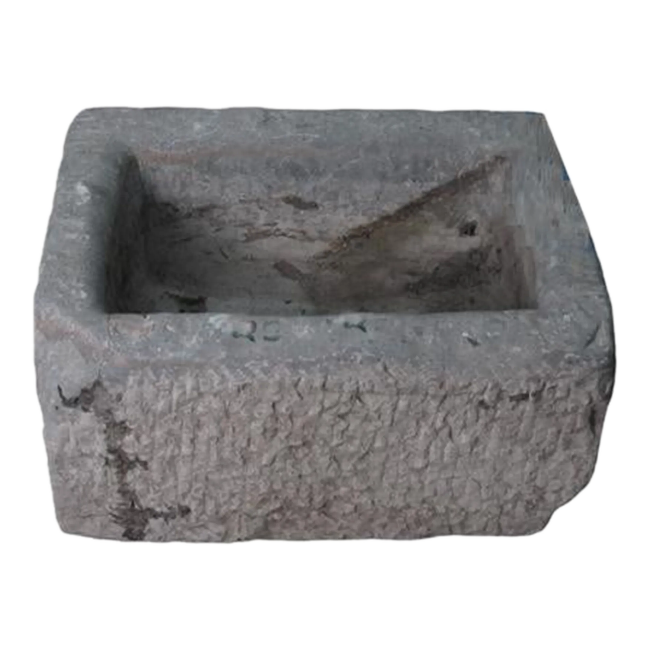 21" Inch Long Hand Chiseled Stone Trough 25-12 | Chairish