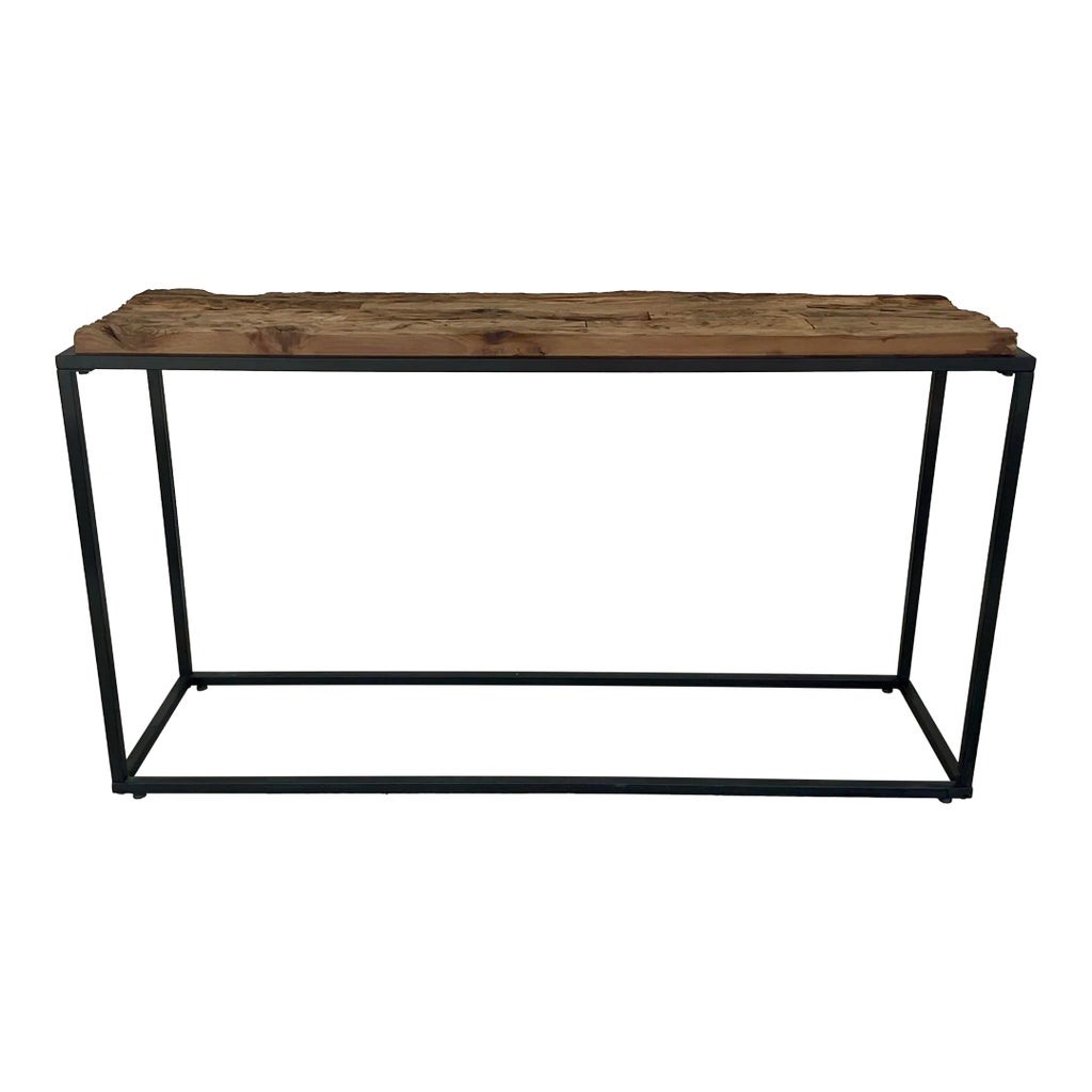 Organic Modern Reclaimed Wood Console Table | Chairish