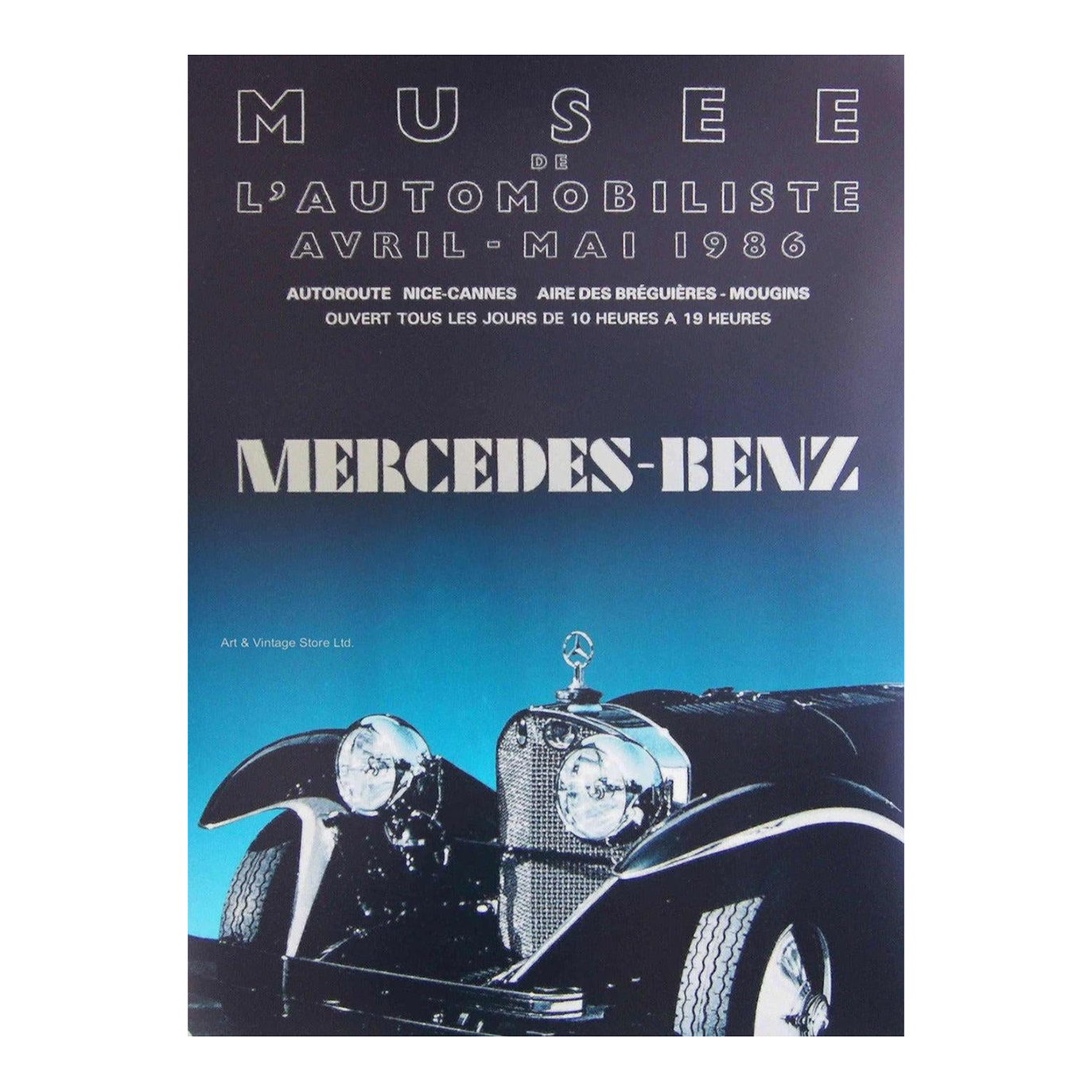 1986 Mercedes-Benz Poster | Chairish