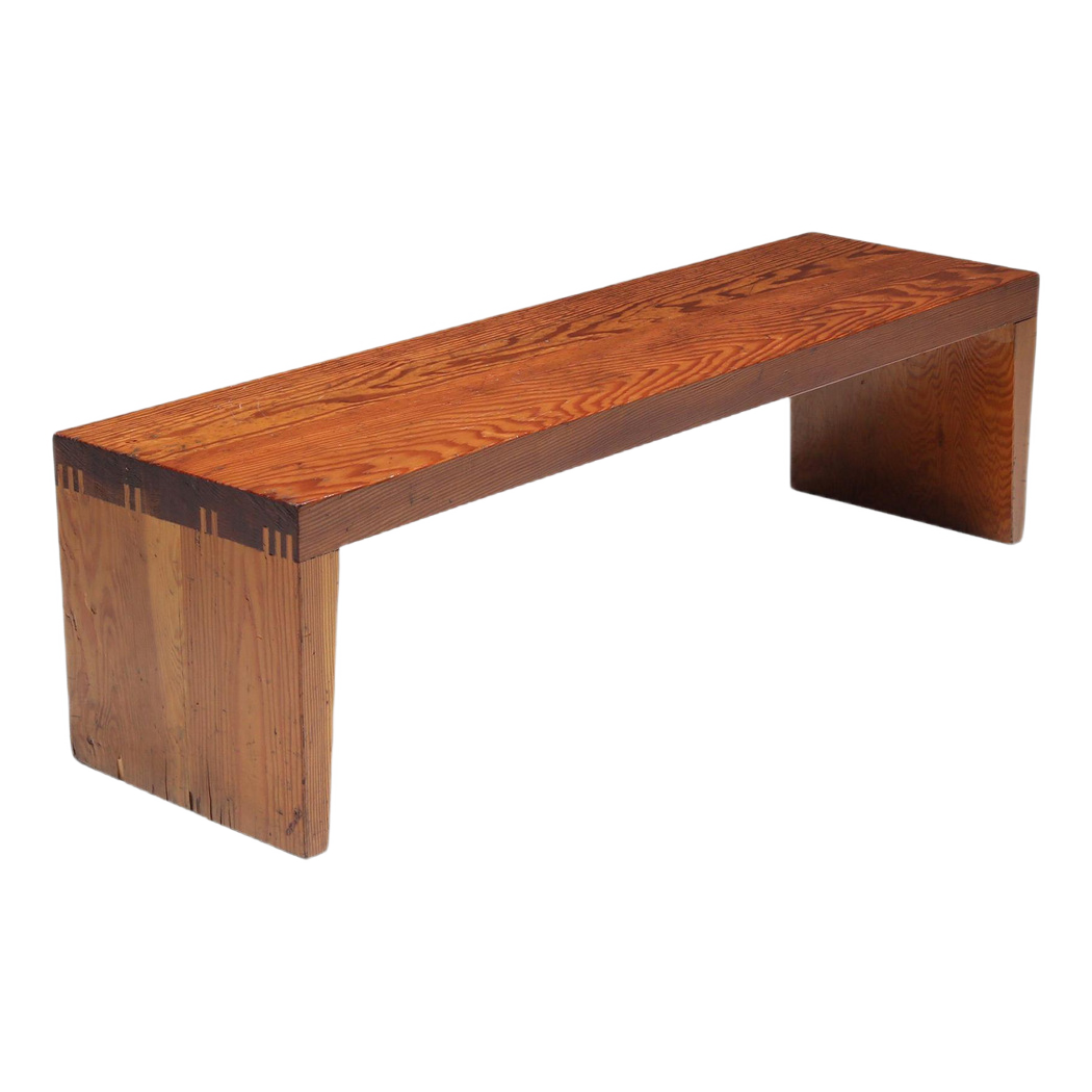 Minimalist Church Bench in Solid Wood | Chairish