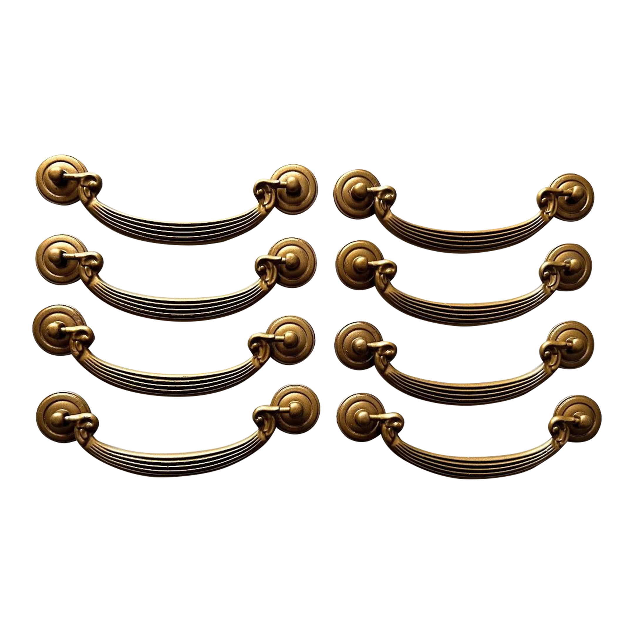 Antique Brass Drawer Pulls Set Of 8 Chairish