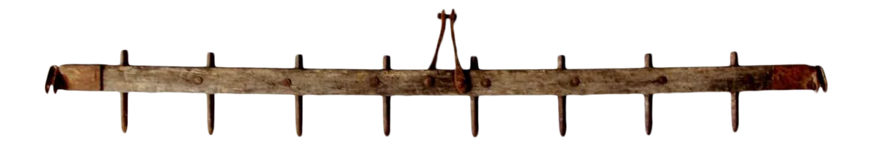 Antique Primitive Spike Tooth Harrow Farm Tool | Chairish