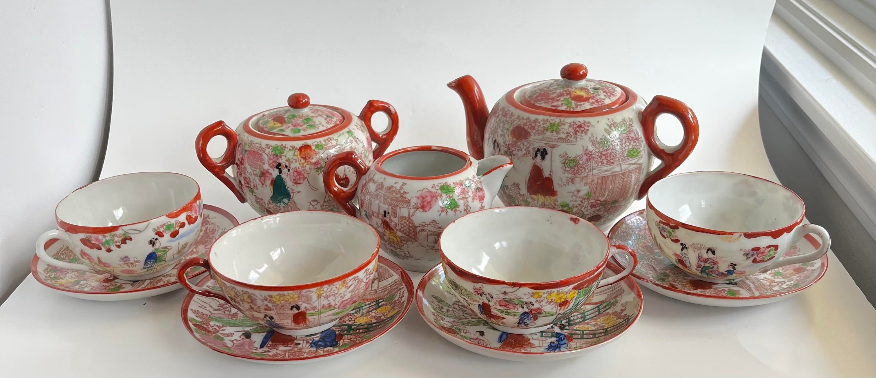 Japanese Kutani Geisha Ware Tea Set Set Of 16 Chairish, 58% OFF