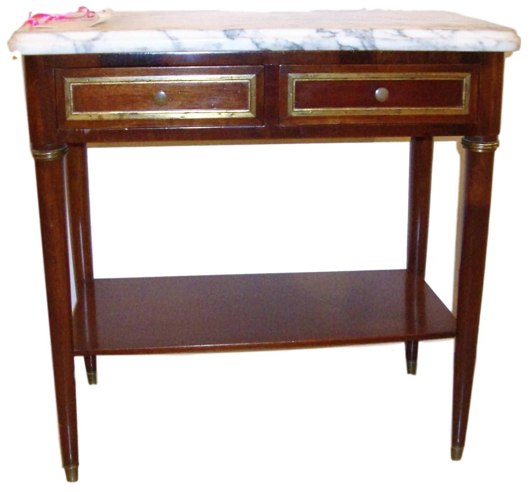 Marble-Top Mahogany Chest | Chairish