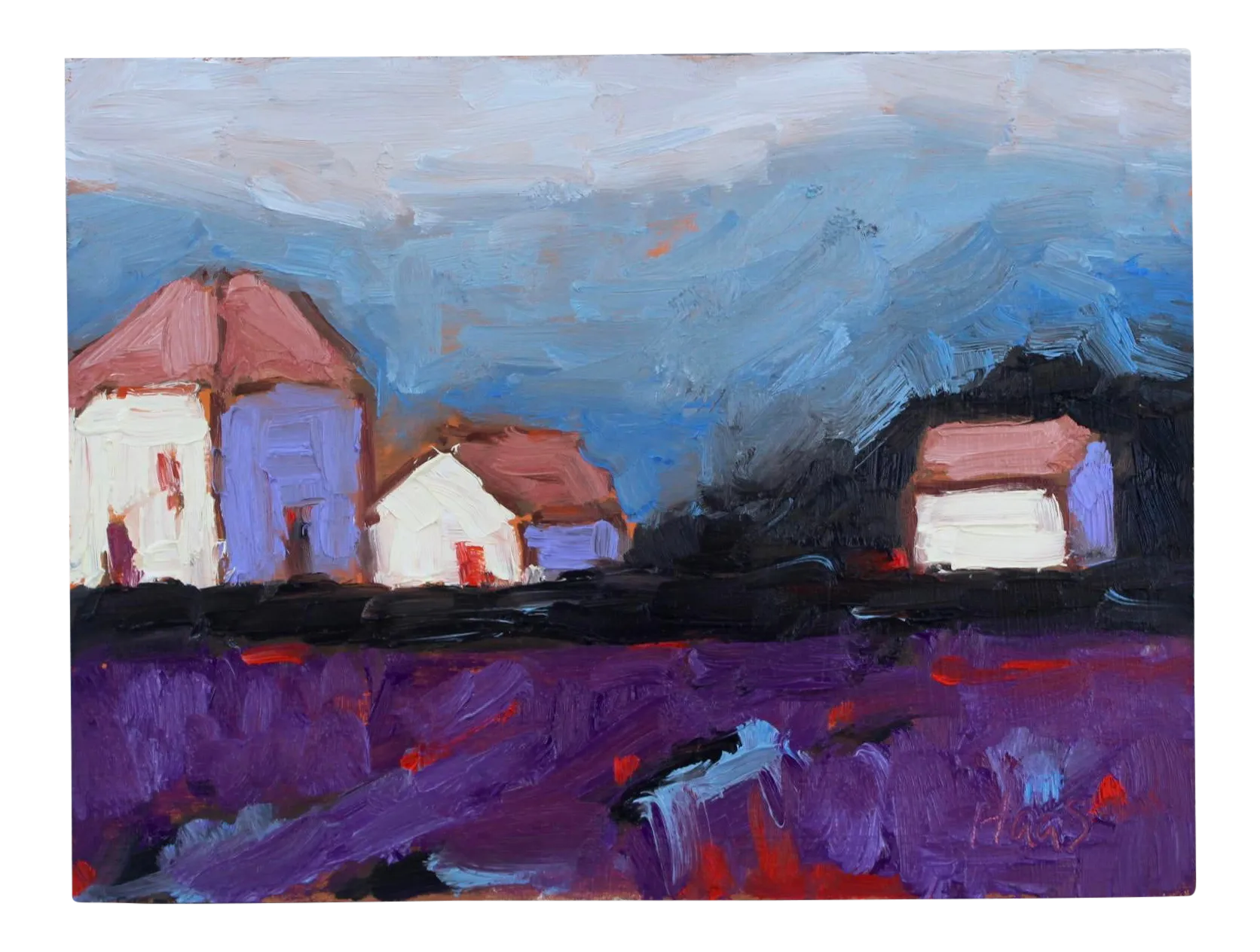 Contemporary Impressionist Style Oil Painting, Late Afternoon Glow ...