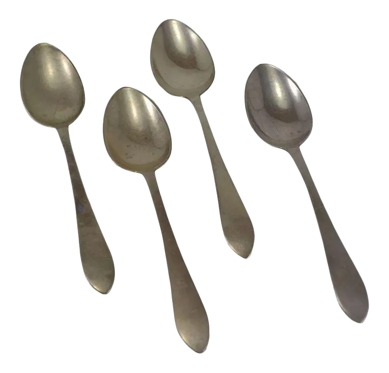Tiffany & Co. Sterling Silver Faneuil Pattern Demitasse Spoons | Chairish