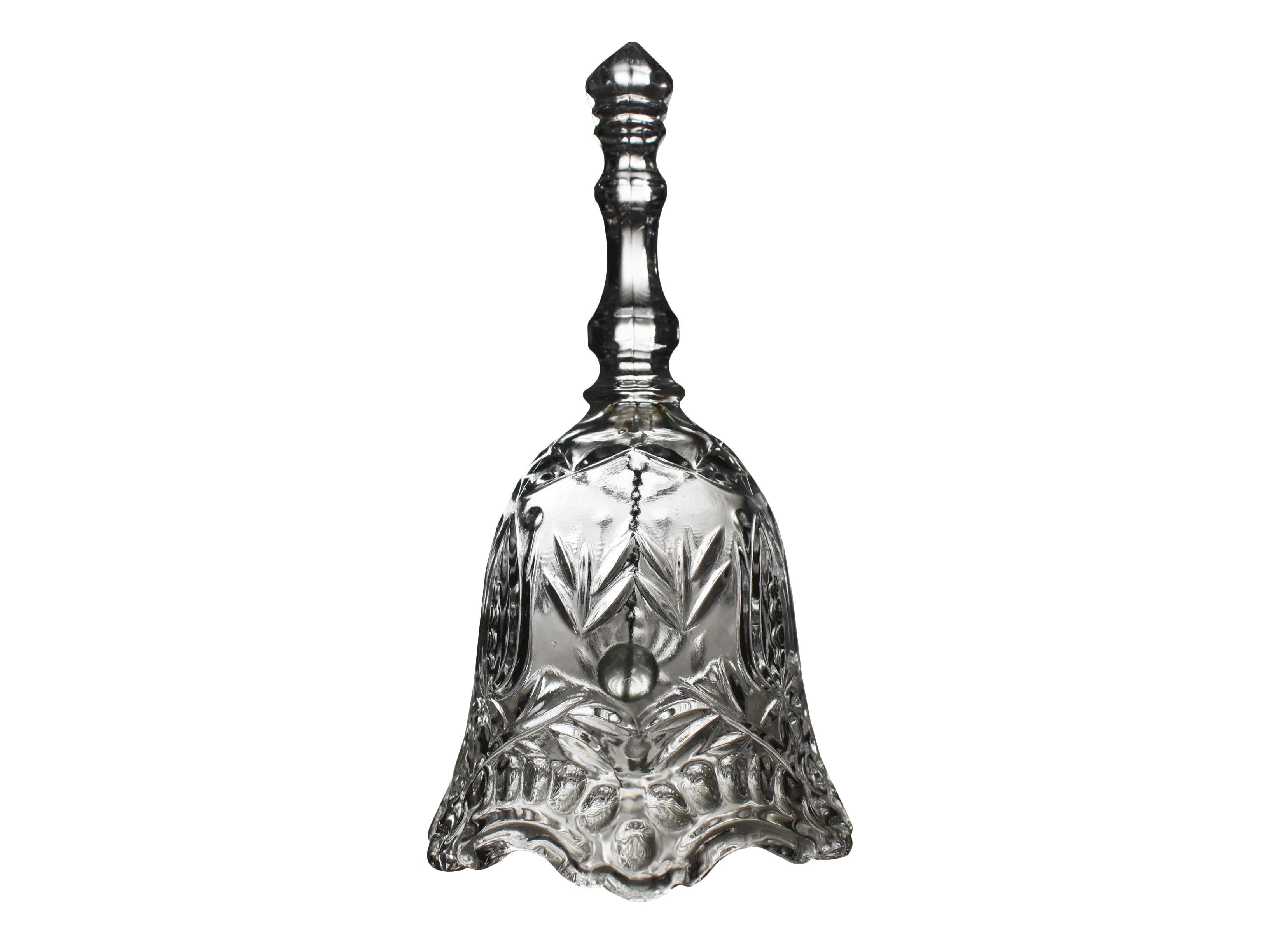 Vintage Handmade Glass Dinner Bell | Chairish