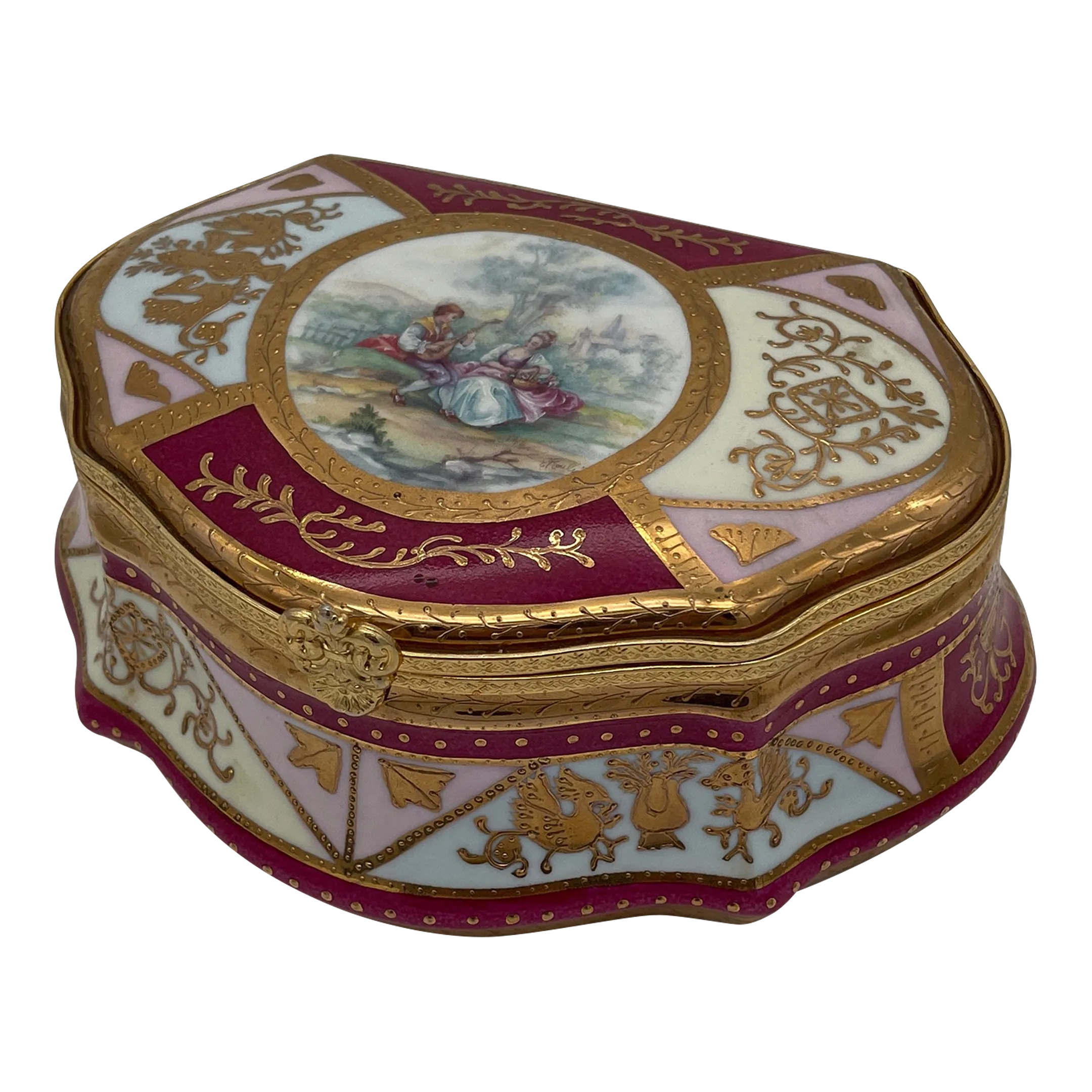 Sevres Style Limoges Porcelain Box | Chairish
