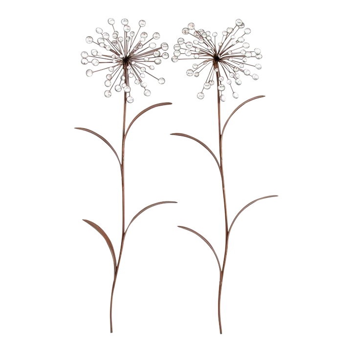 Sculptural Wall Flower Decorations, Pair | Chairish