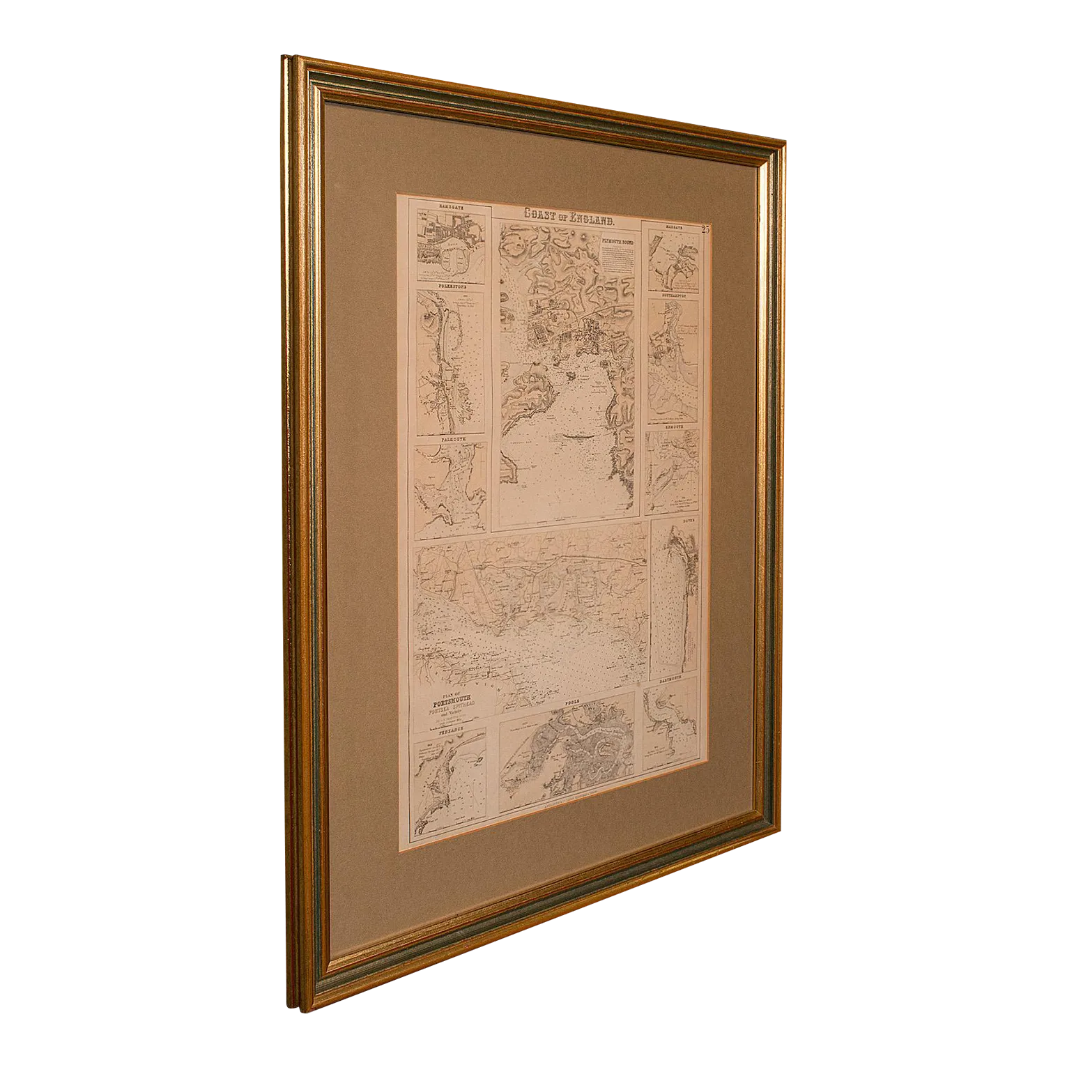 1850's Antique Lithography Map | Chairish