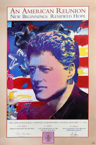 Peter Max, Bill Clinton Inaugural, an American Reunion 2, Poster | Chairish